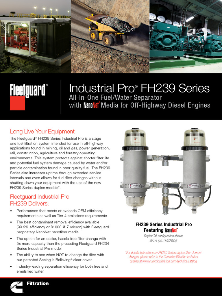 FH239 Series | PDF | Filtration | Diesel Fuel