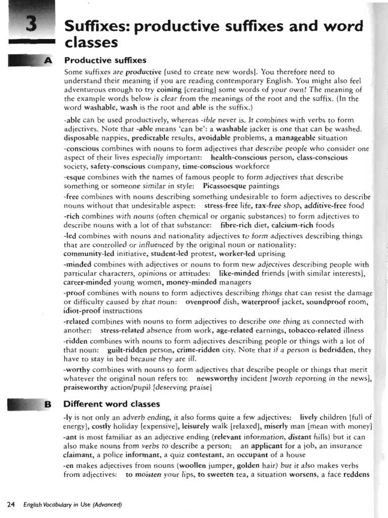 Word Formation Exercises | PDF