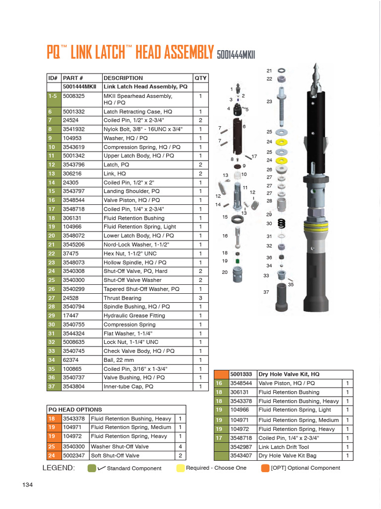 Cabeza de Tubo PQ | PDF | Valve | Washer (Hardware)