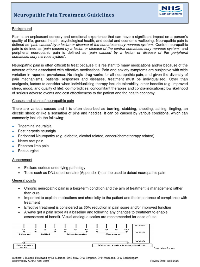 Neuropathic Pain Treatment | PDF | Peripheral Neuropathy | Pain