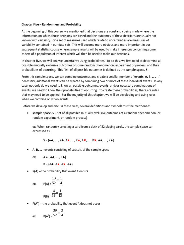 Chapter 5 | PDF | Probability | Randomness