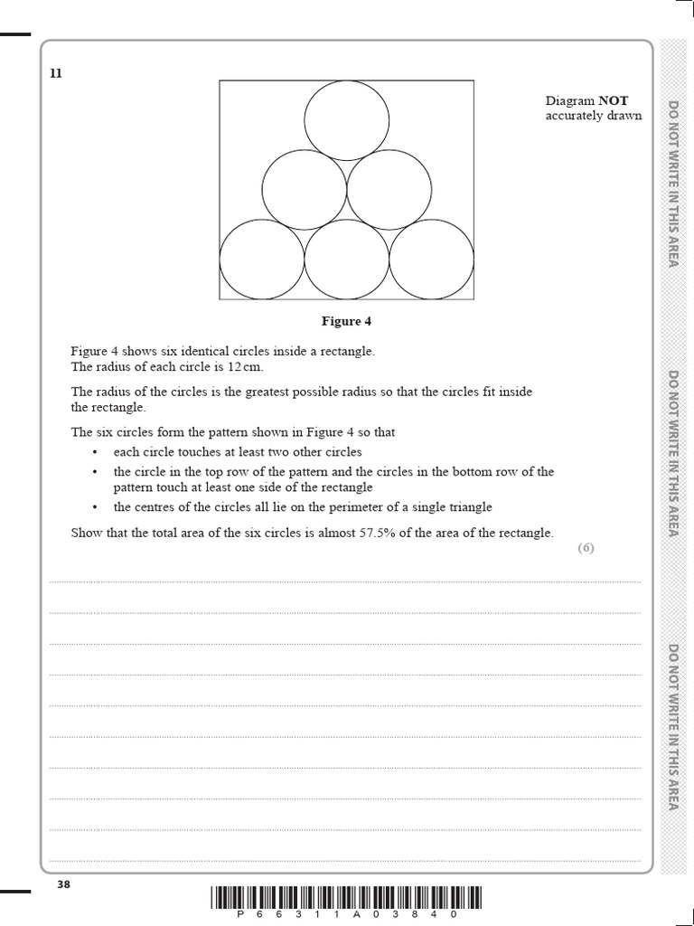 Area Ratio of Circles in Rectangle | PDF | Area | Circle
