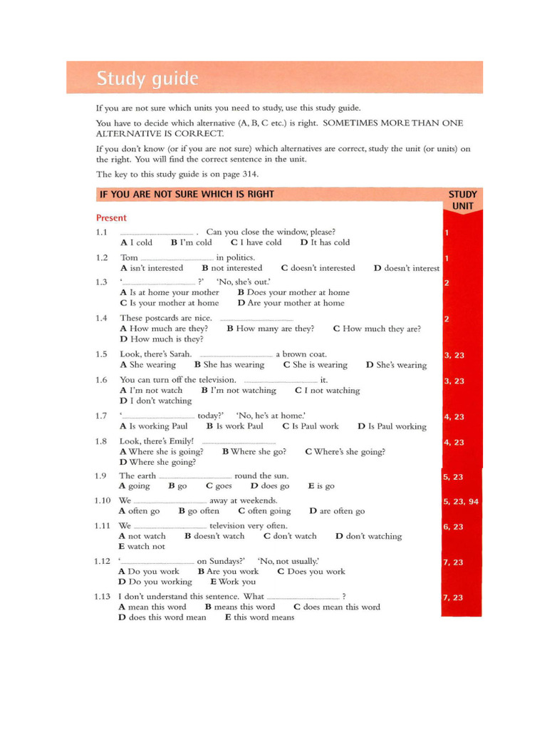 Study Guide Quizz | PDF