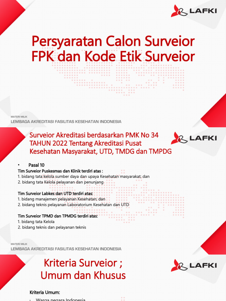 PPT Persyaratan Casur FPK dan Kode Etik Surveior Updated | PDF