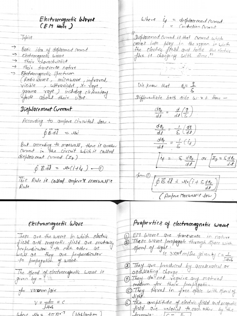 Em Waves Pdf Electromagnetic Spectrum Electromagnetism