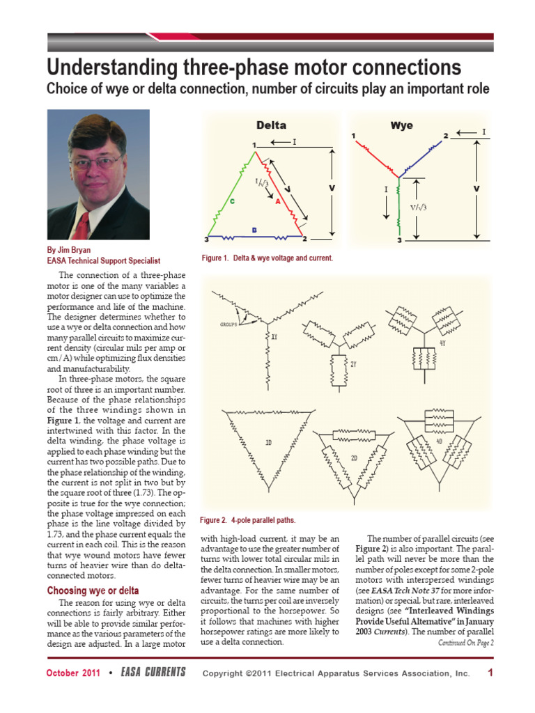 3PhaseMotorConnections 1011 | PDF | Electric Motor | Series And ...