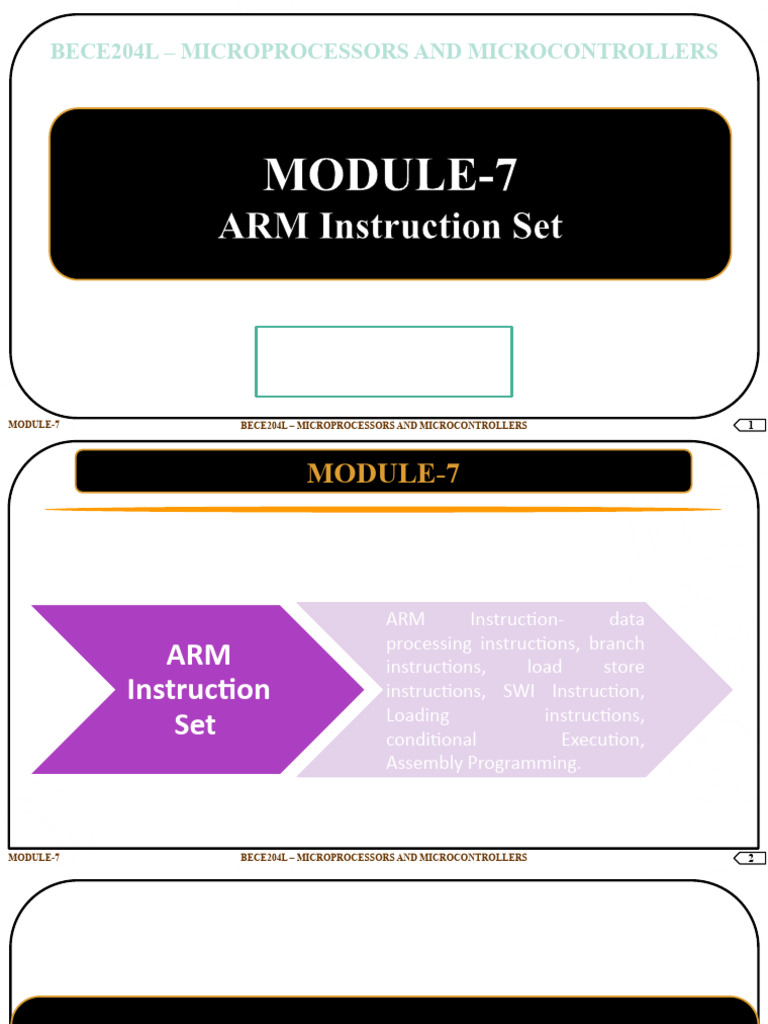 ARM Instruction Set Overview | PDF | Microprocessor | Computing