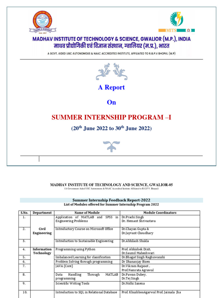 SIP Report | PDF | Engineering | Computing