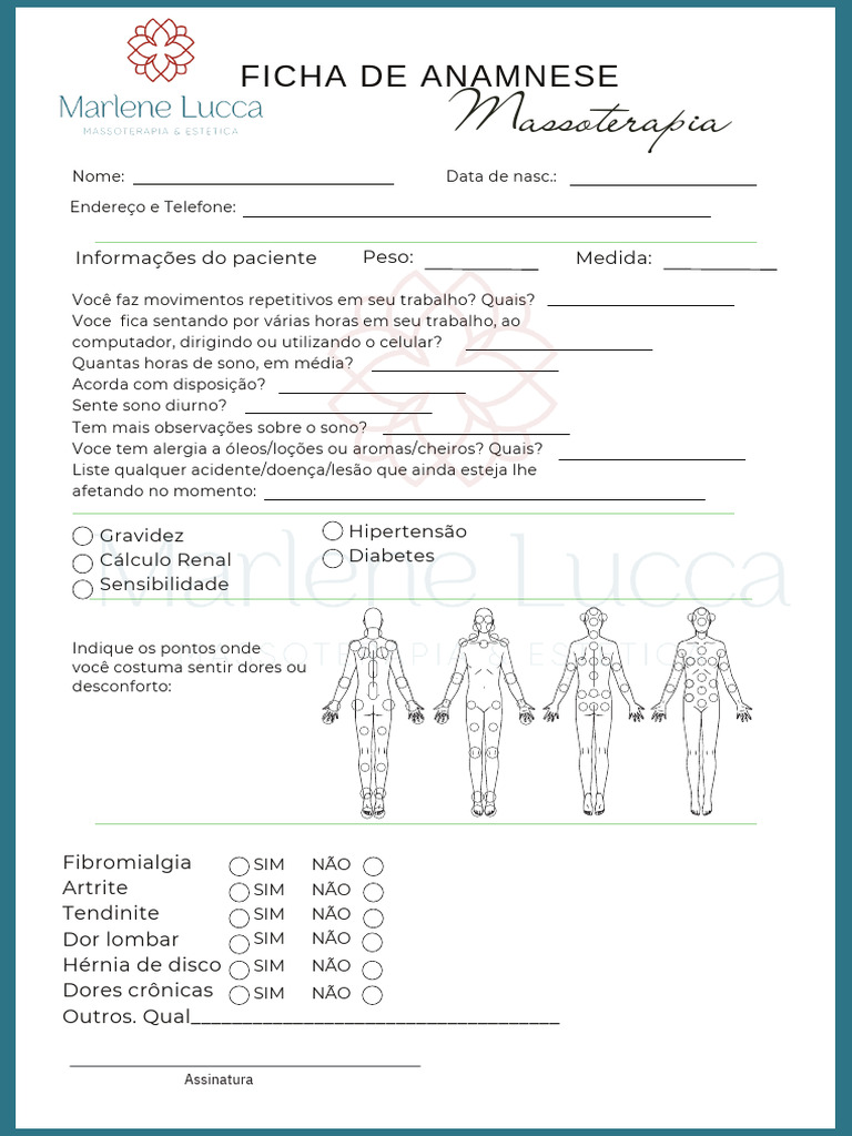 Ficha de Anamnese | PDF