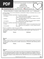 Avaliacao Lingua Portuguesa 3 Bimestre | PDF