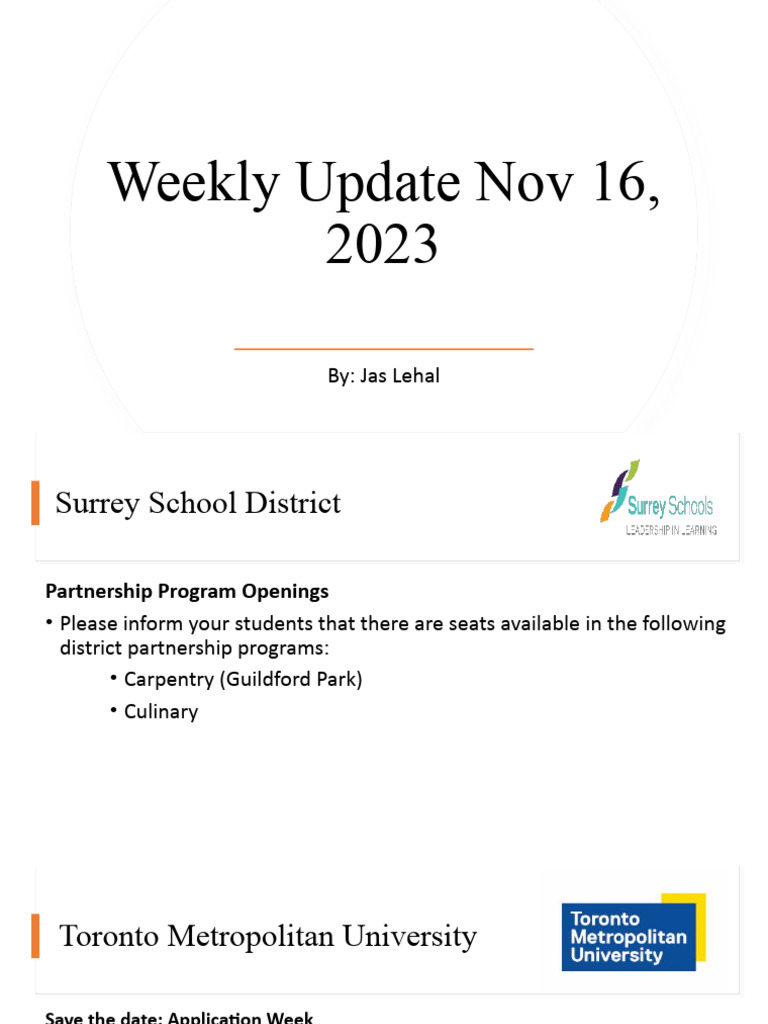 Weekly Update Nov 16 2023 | PDF