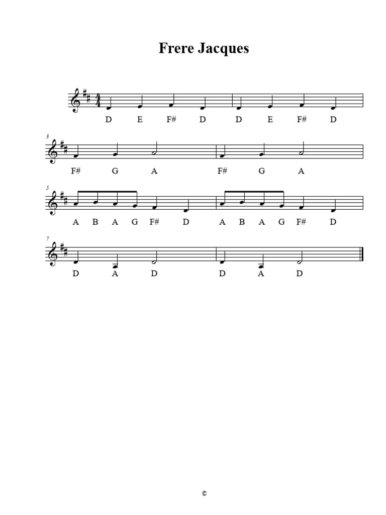 Frere Jacques VIOLIN | PDF