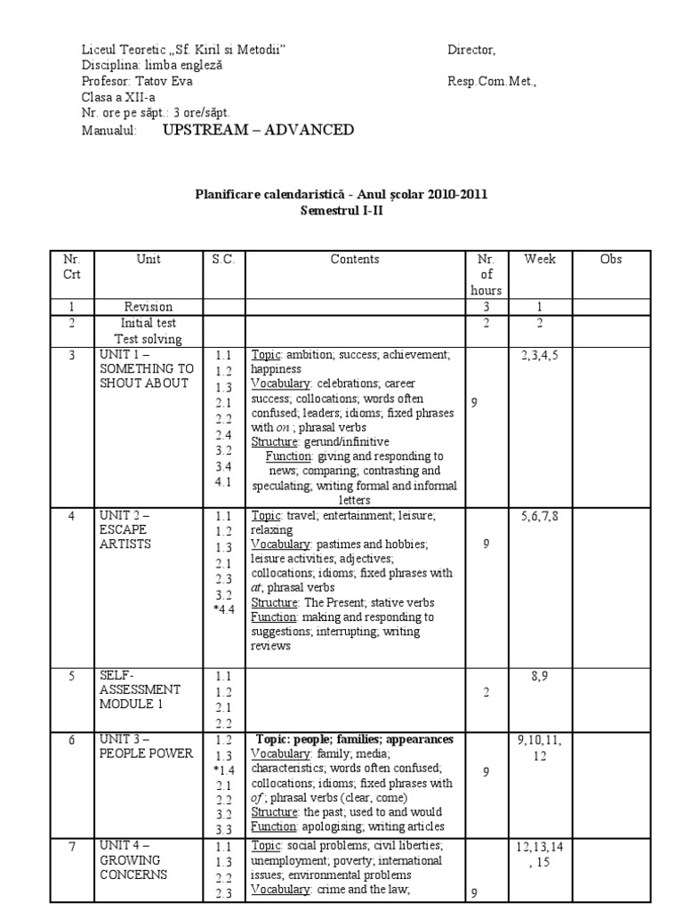 Upstream Advanced | PDF | Phrase | Idiom