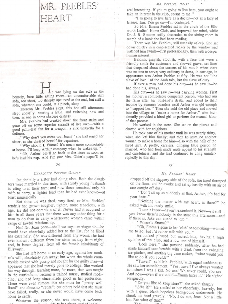 MR Peeble - S Heart - Short - Story | PDF