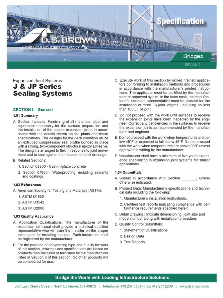 BRG J-JP Standard Specification Rev 4 19 | PDF | Adhesive ...