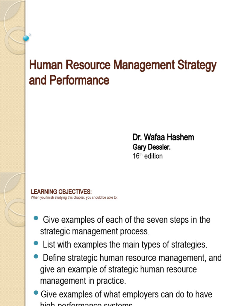HR Management Strategy and Performance | PDF | Human Resource Management | Human Resources