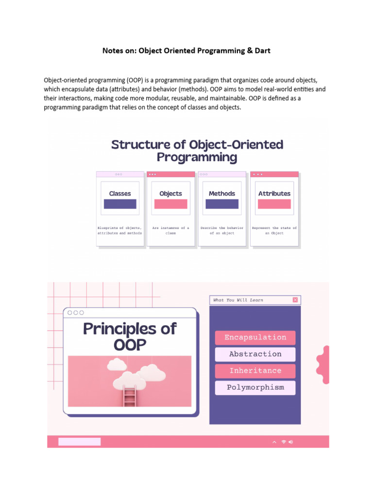 Oop And Dart Pdf Object Oriented Programming Method Computer