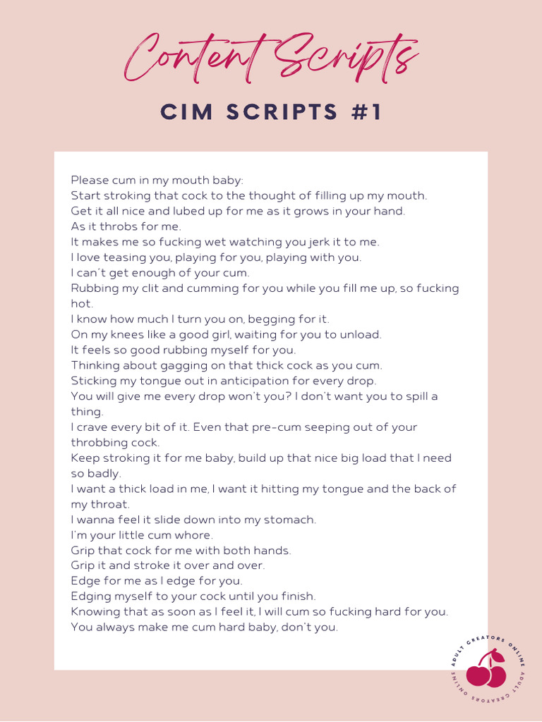 Cum in Mouth Scripts | PDF