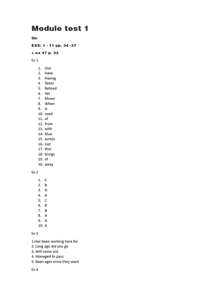 Module Test 1 | PDF