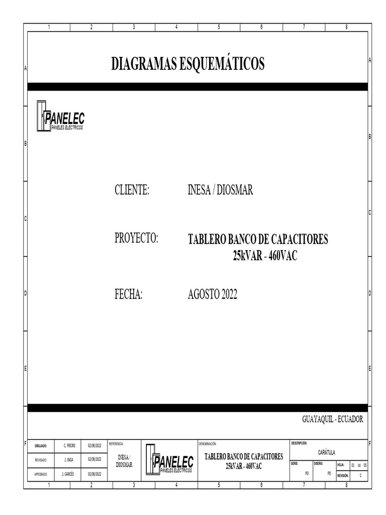 Tablero Capacitores 25 Kvar Rev C 02 08 Pdf Poder Física Ingeniería De La Energía