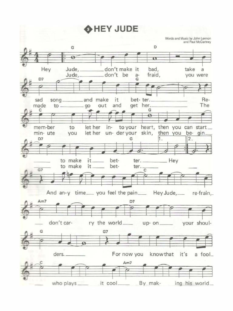 Hey Jude G | PDF