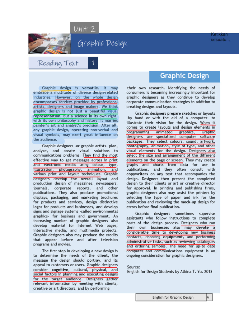 Unit 2 - Graphic Design (1) - Zehan Amanda Putri (G1B) | PDF | Graphics | Graphic Design