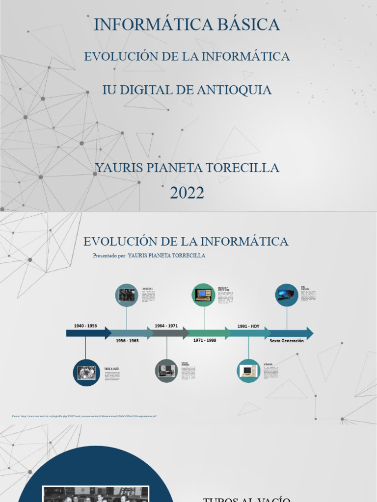 Evolución de La Informática | PDF | Circuito integrado | Microprocesador