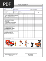 Lista de Chequeo Malacate | PDF