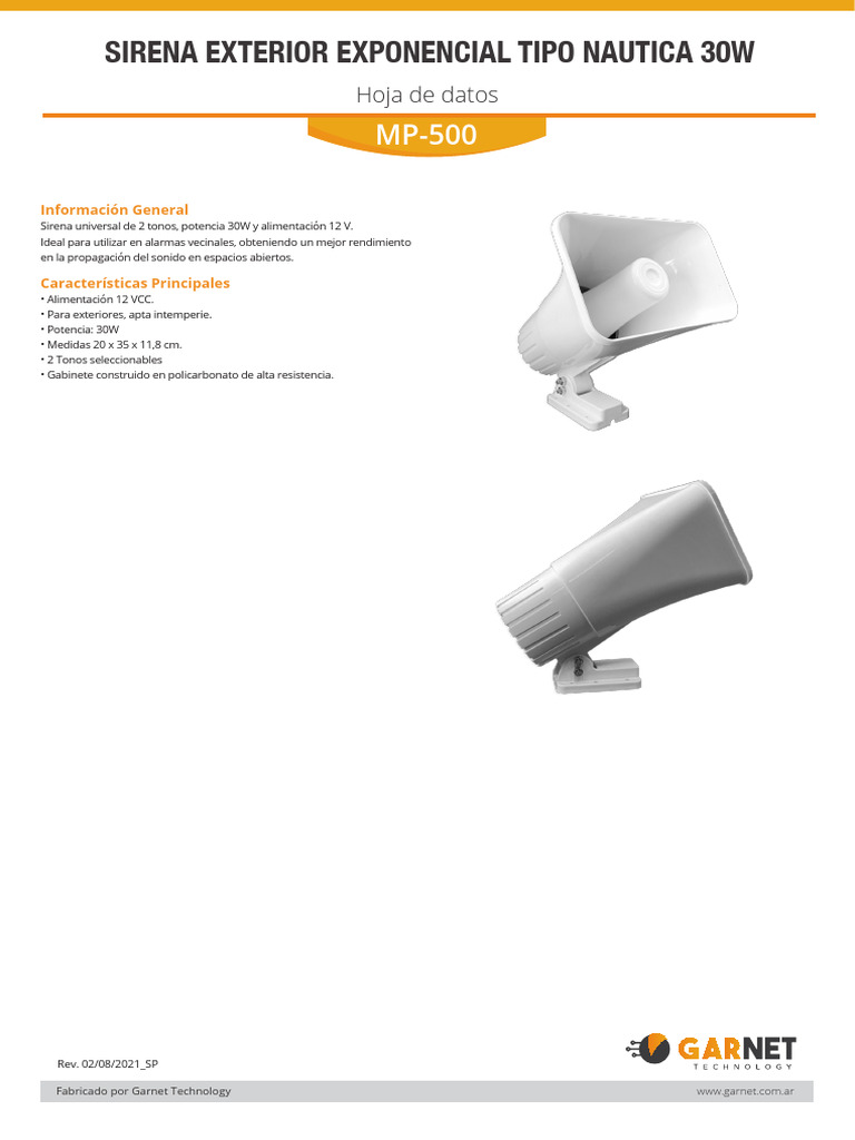 Data Sheet MP 500 | PDF