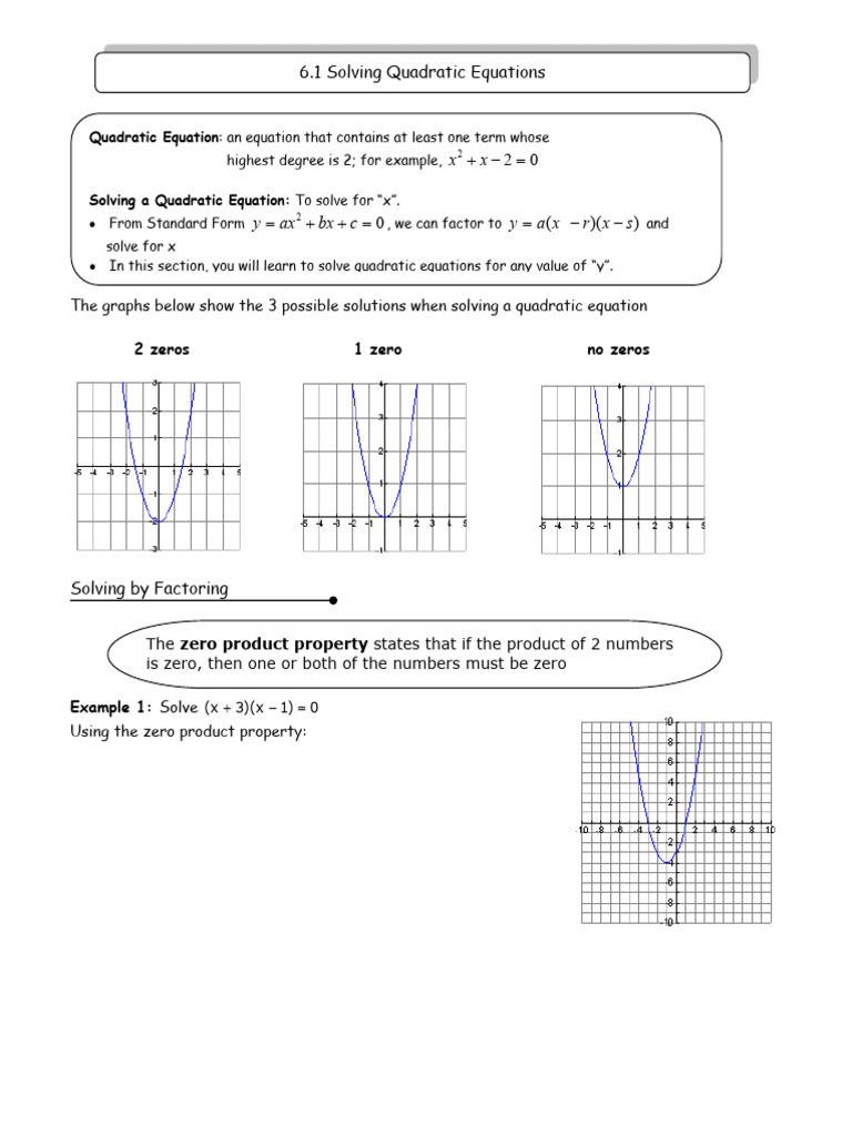 Quadratic Equations Guide | PDF | Quadratic Equation | Mathematics