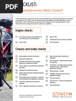 Motorcycle Inspection Checklist Form | PDF | Motorcycle | Vehicles