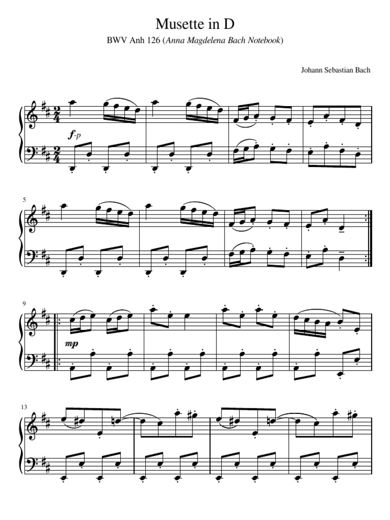 BachMusetteinDBWVAnh 126 | PDF | Johann Sebastian Bach | Bach Family