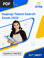 Class 8 Tallentex Sample Paper 2025 | PDF | Physical Sciences
