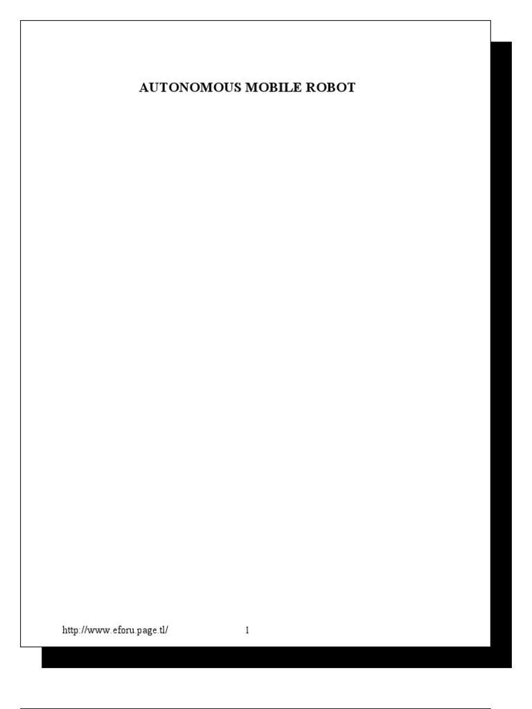 Autonomus Mobile Robot Pdf Vacuum Cleaner Robot