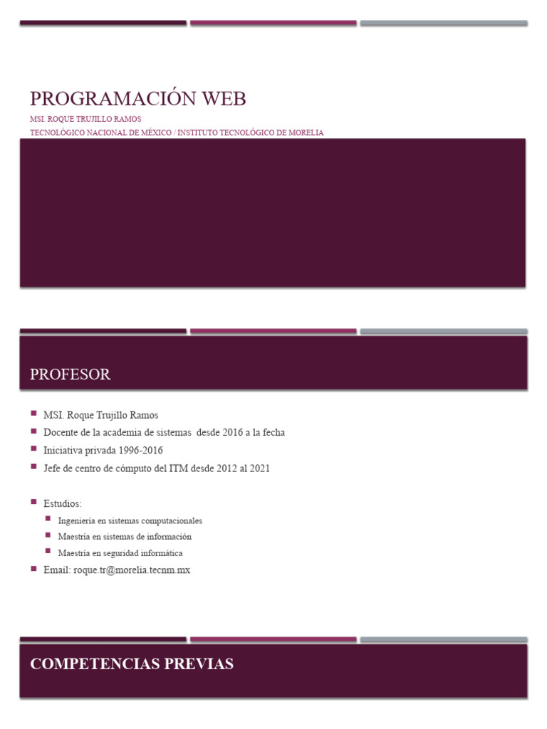 Temario-Progrmacion Web 20231 | PDF | Php | Red mundial