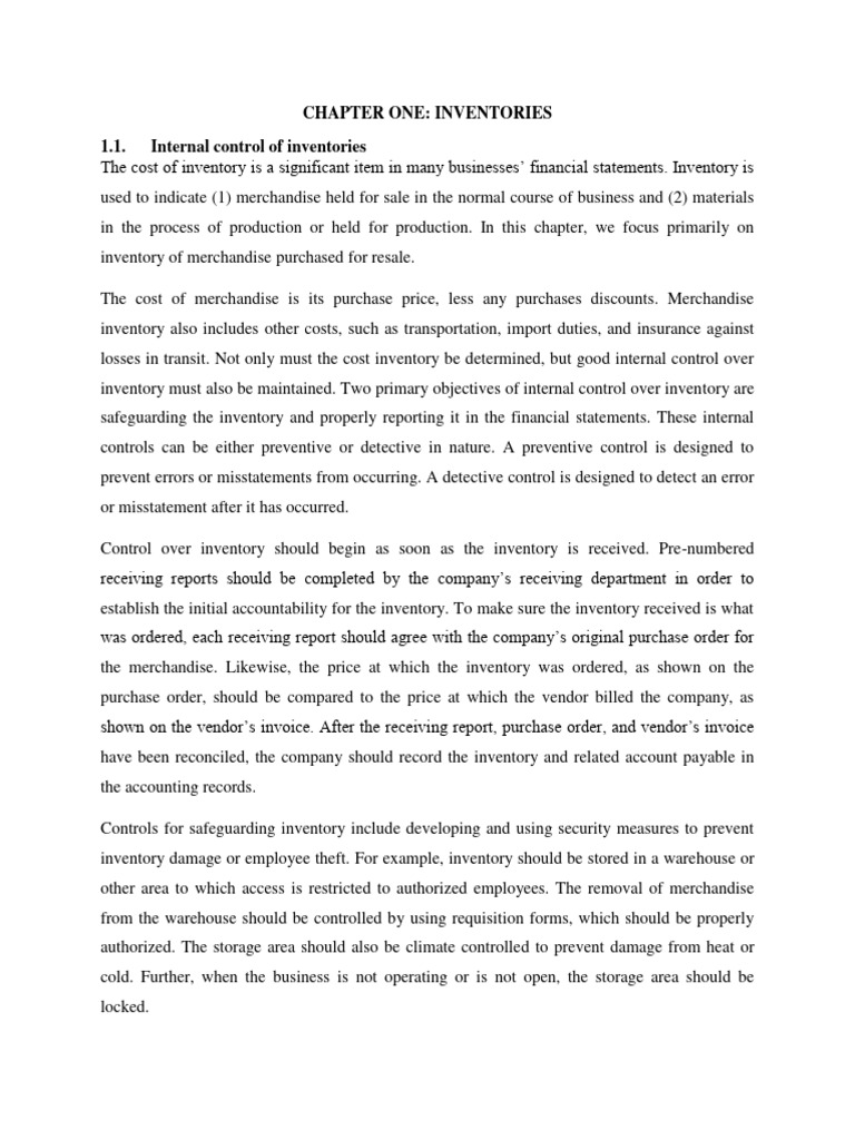 Ch1 Hound Out | PDF | Inventory Valuation | Inventory