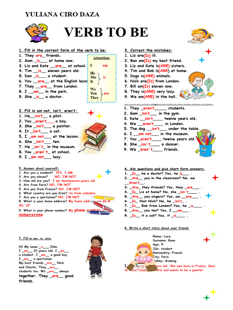 verb-to-be_worksheet | PDF