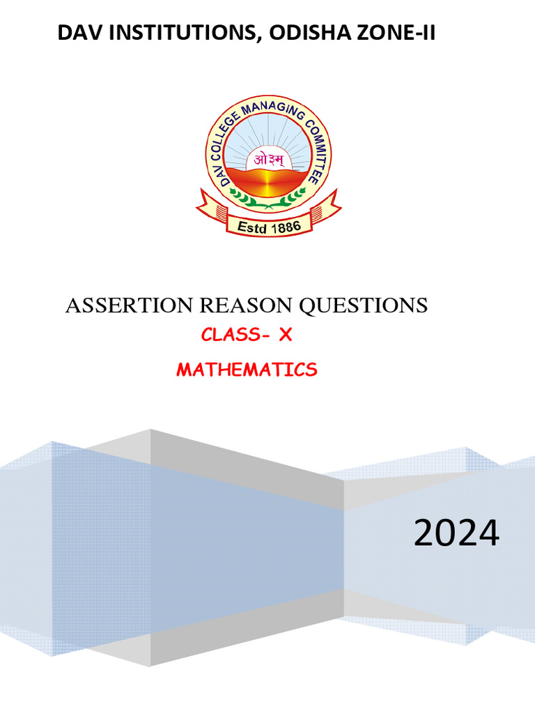 Assertion and Reason - Class X - Math | PDF | Numbers | Factorization