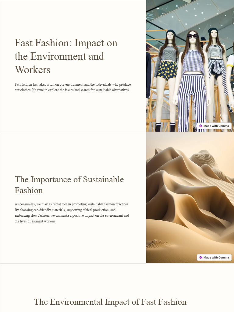 Positive Impacts of Fast Fashion | PDF | Sustainability | Environment