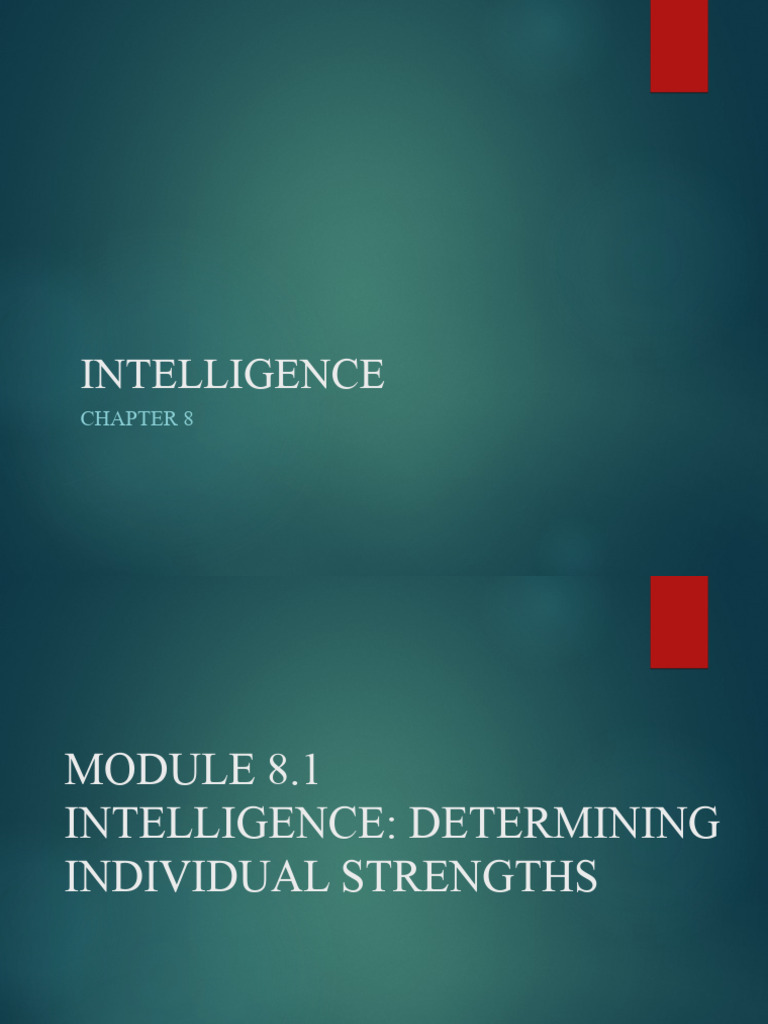 Intelligence_Slides 1 | PDF | Intelligence Quotient | Intelligence