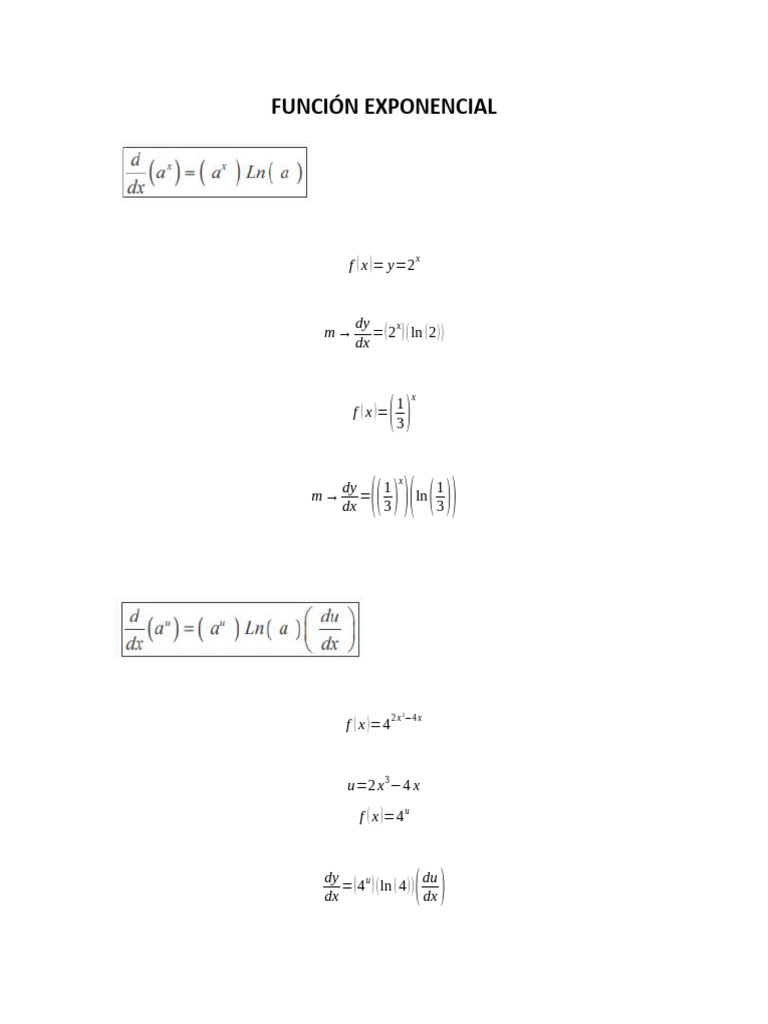 2021 Cal_09 Explicación Derivada Exp_Log_Trig | PDF