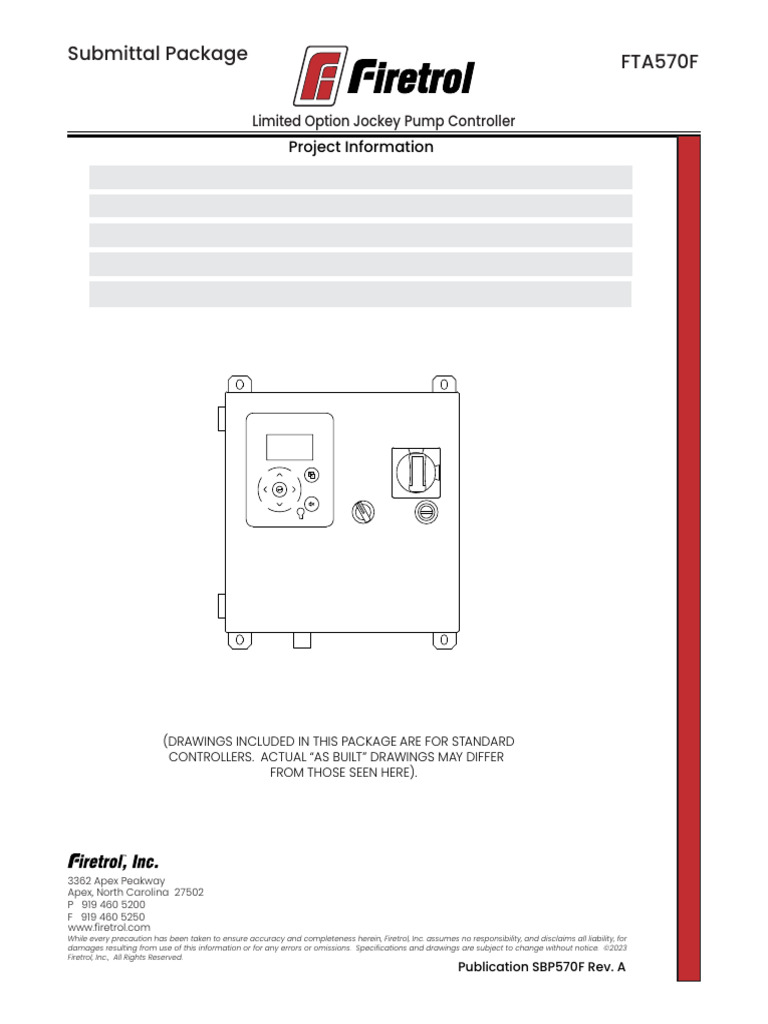 Firetrol - Tablero Jockey - Mod. FTA570F-Ficha Técnica | PDF | Mains ...
