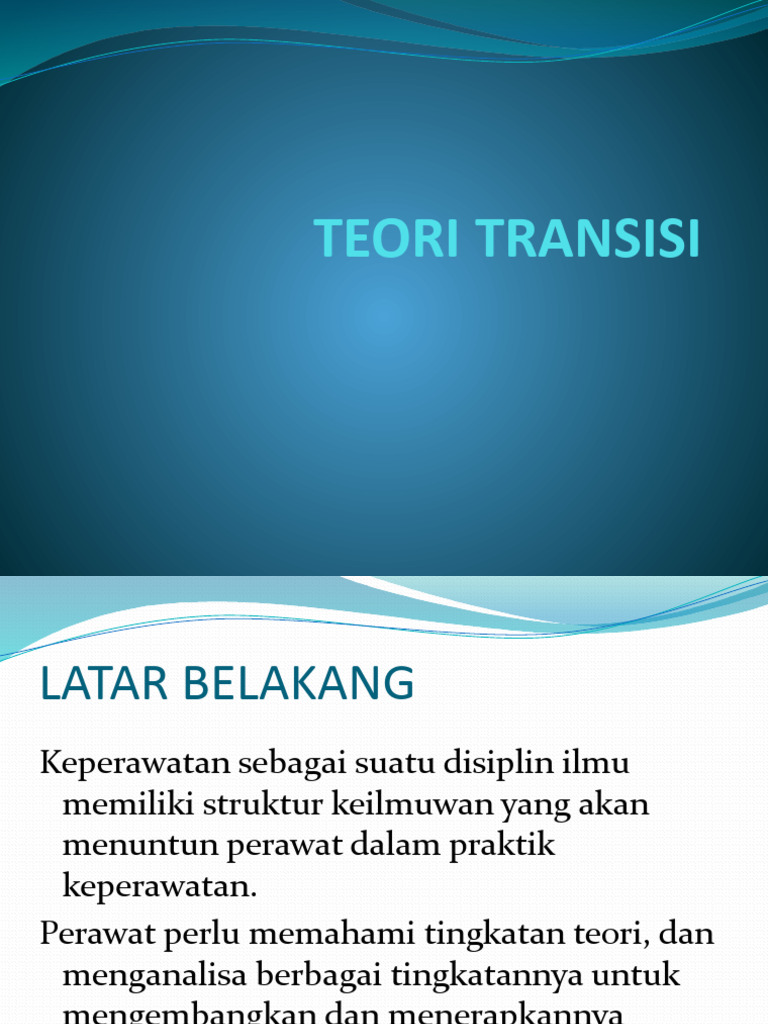Teori Transisi | PDF | Karier & Perkembangan