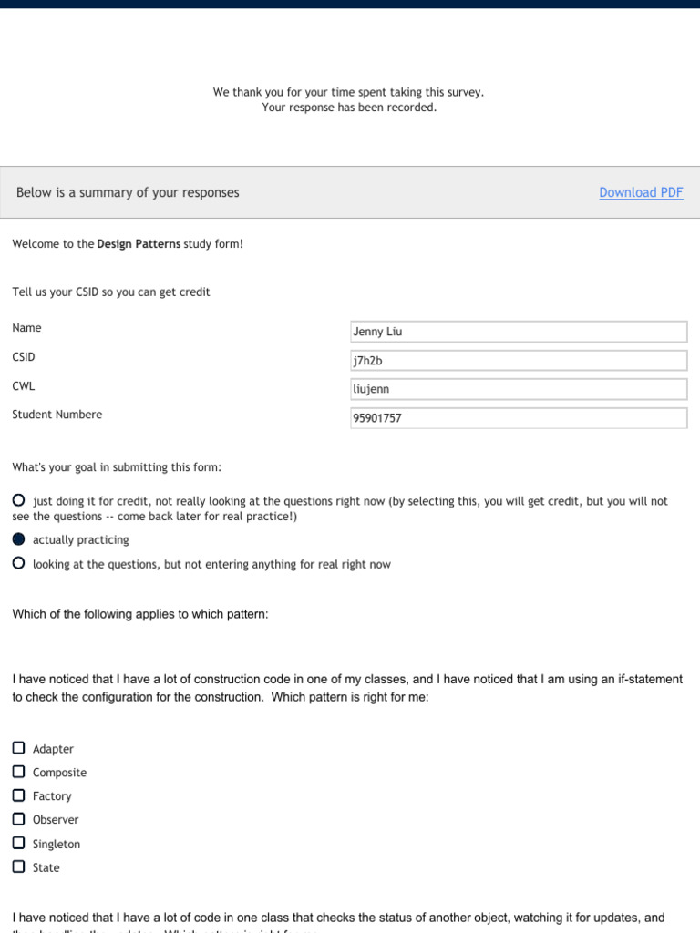 Design Patterns Practice Pdf Class Computer Programming Method Computer Programming