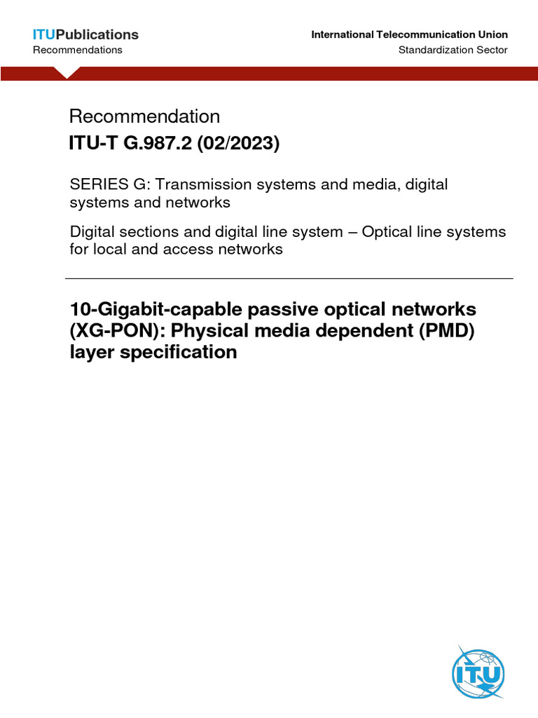T Rec G.987.2 202302 I!!pdf e | PDF | Fiber Optic Communication | Electrical Engineering