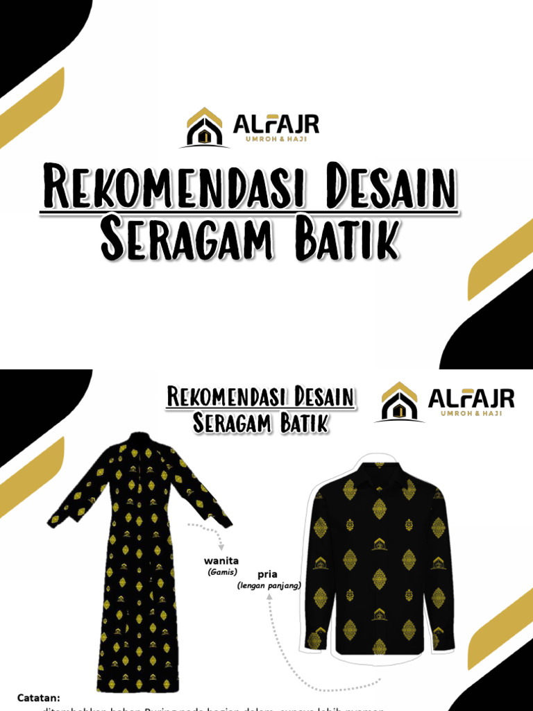 Rekomendasi Desain Seragam Batik AlFajr Umroh & Haji | PDF