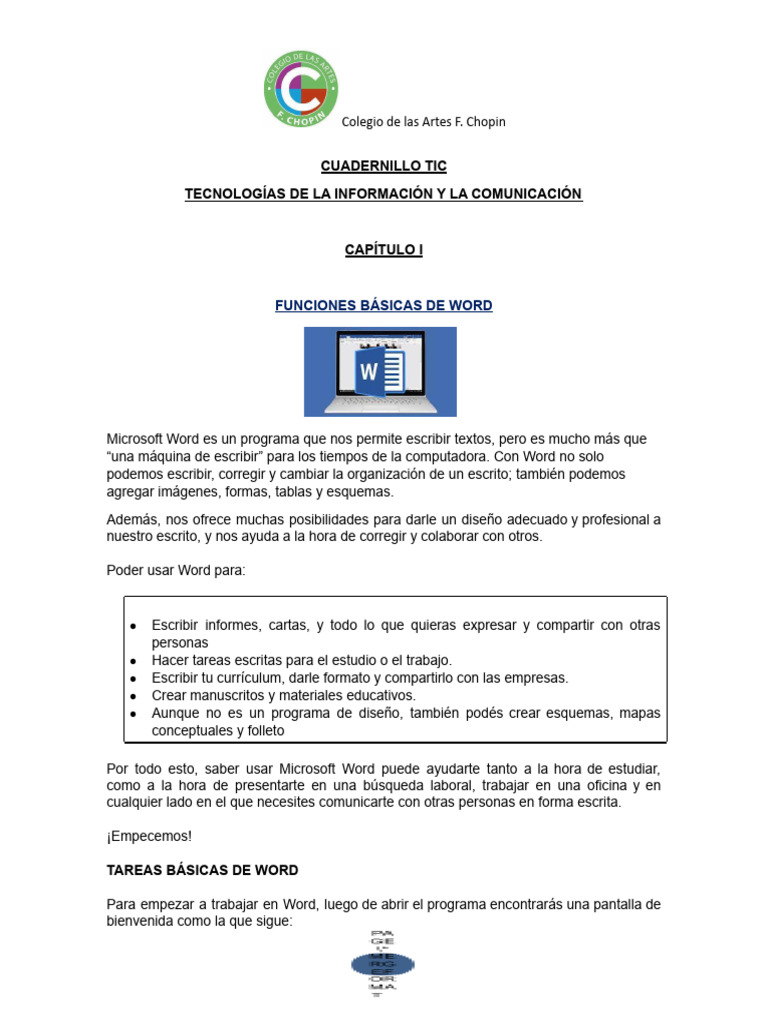 Cuadernillo Tic | PDF | Archivo de computadora | Microsoft Word