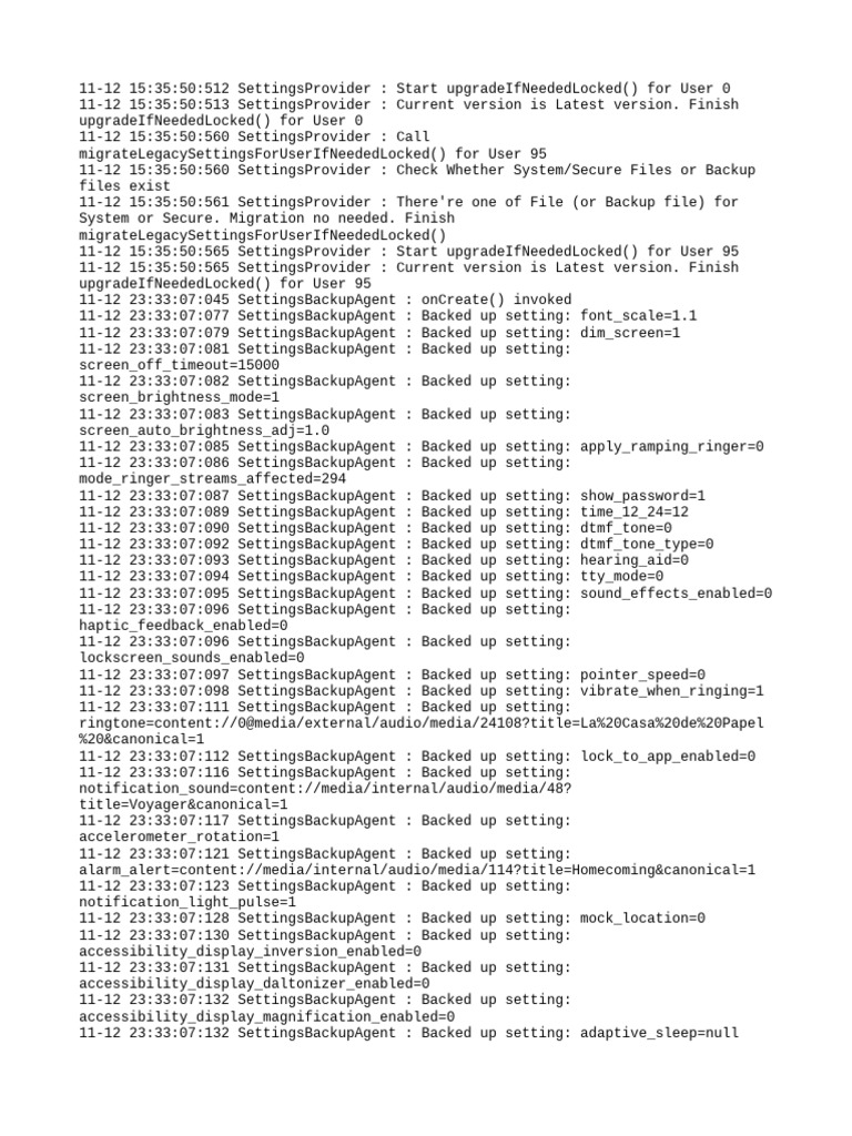 Settings Provider Pdf Java Programming Language Backup