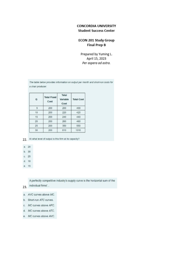 Final Prep B - Without Solution | PDF