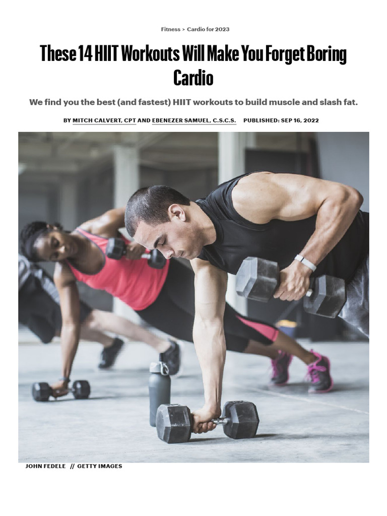 14 HIIT Workouts for Effective Cardio | PDF | High Intensity Interval ...